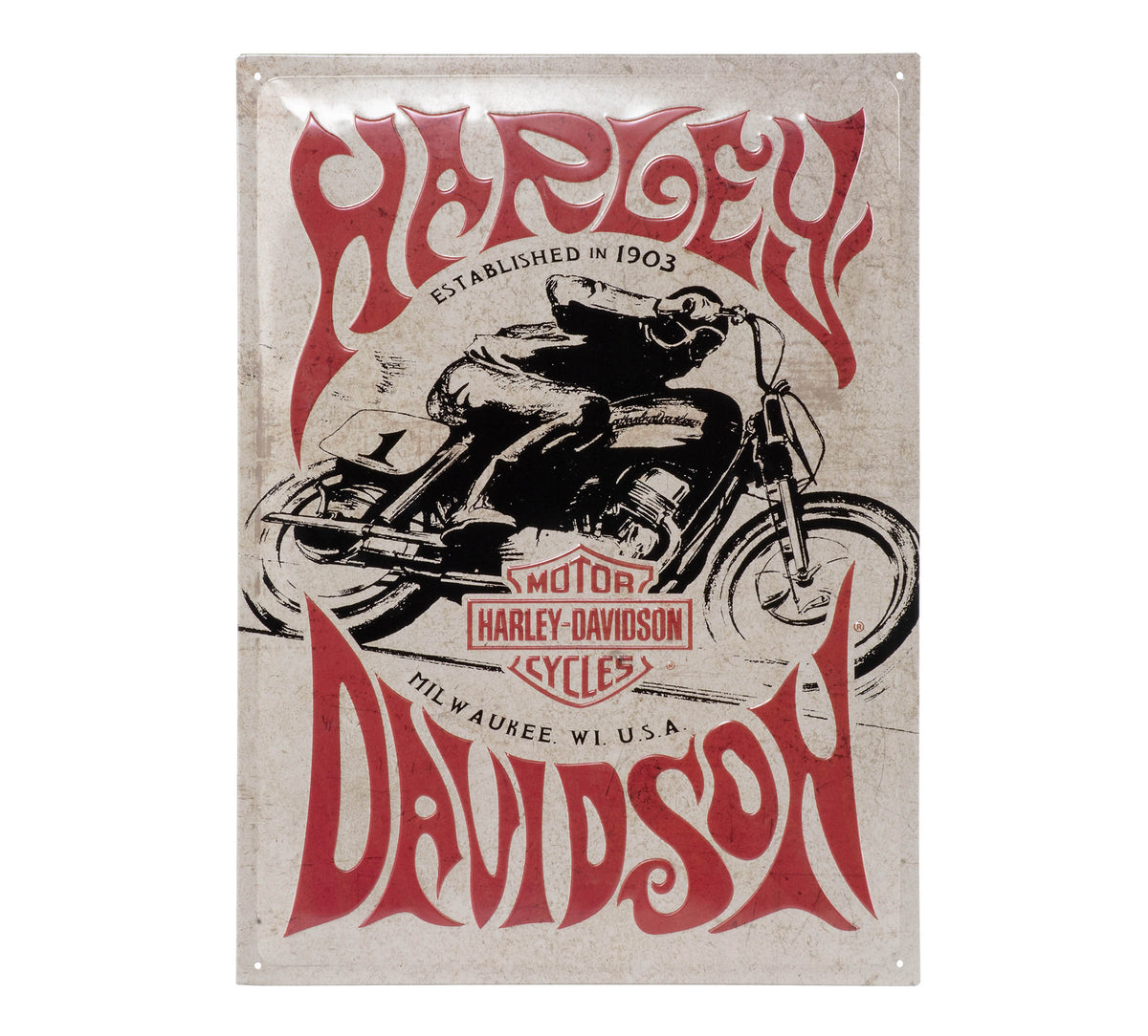 H-D 1970S Racer Tin Sign – Z&M Harley-Davidson